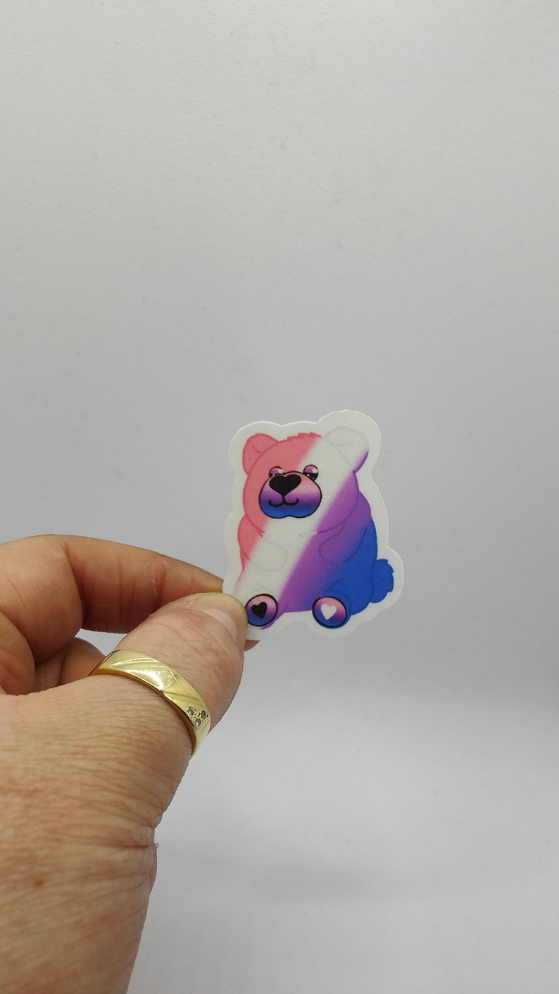 Pride Flag Bears LGBTQIA Pride Month Stickers Non Binary Gender Fluid ...