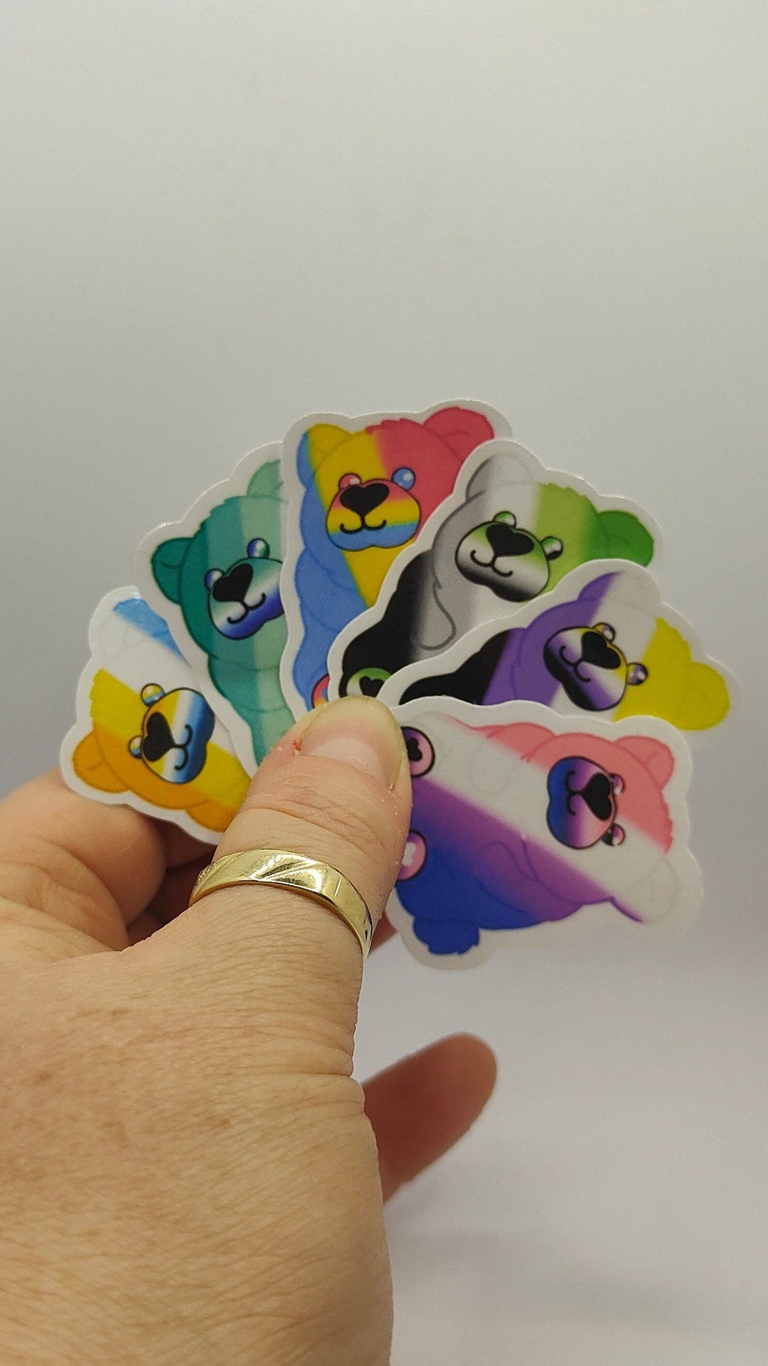 Pride Flag Bears LGBTQIA Pride Month Stickers Non Binary Gender Fluid ...