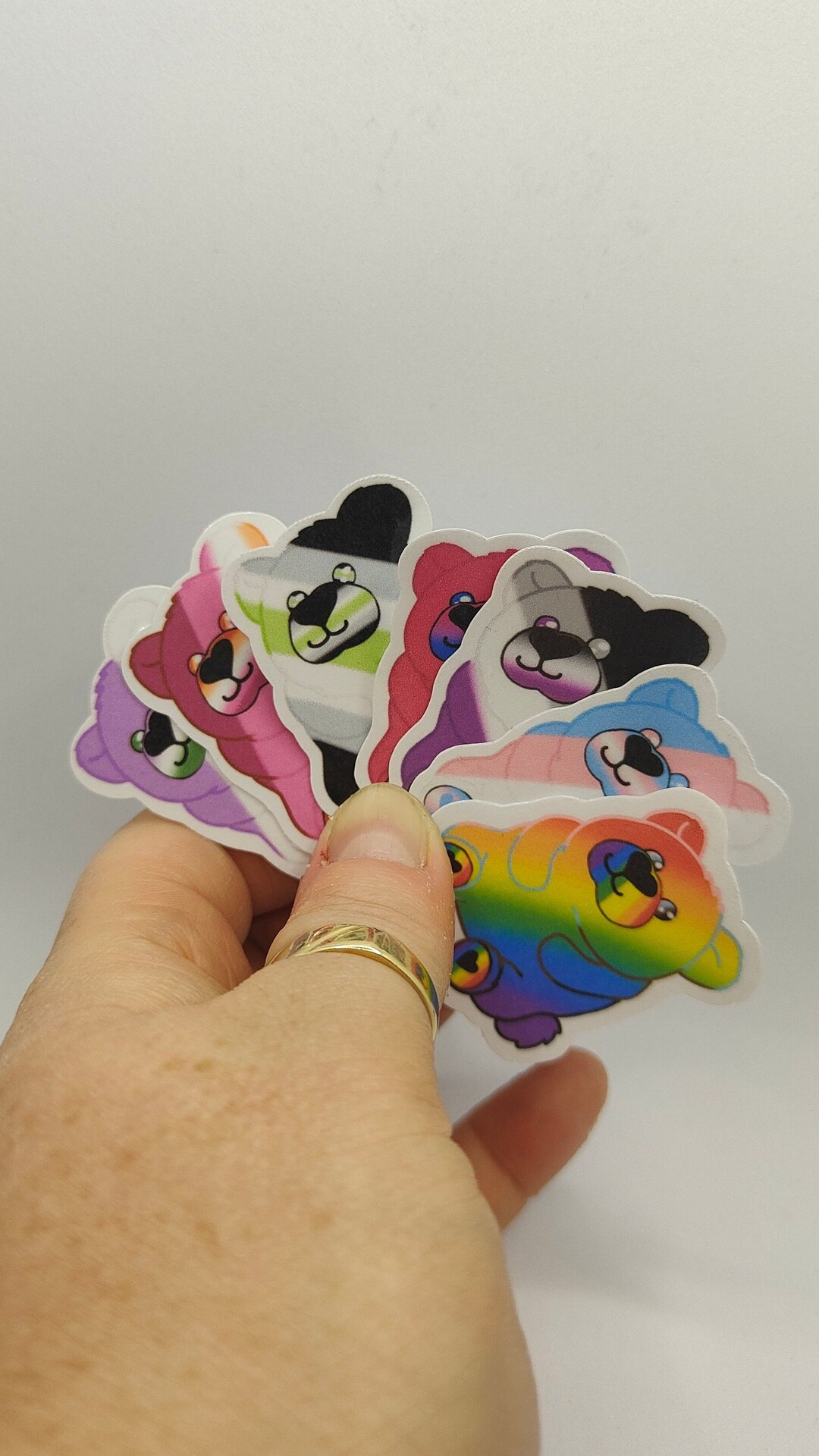 Pride Flag Bears LGBTQIA+ Pride Month Stickers Lesbian Gender Queer ...