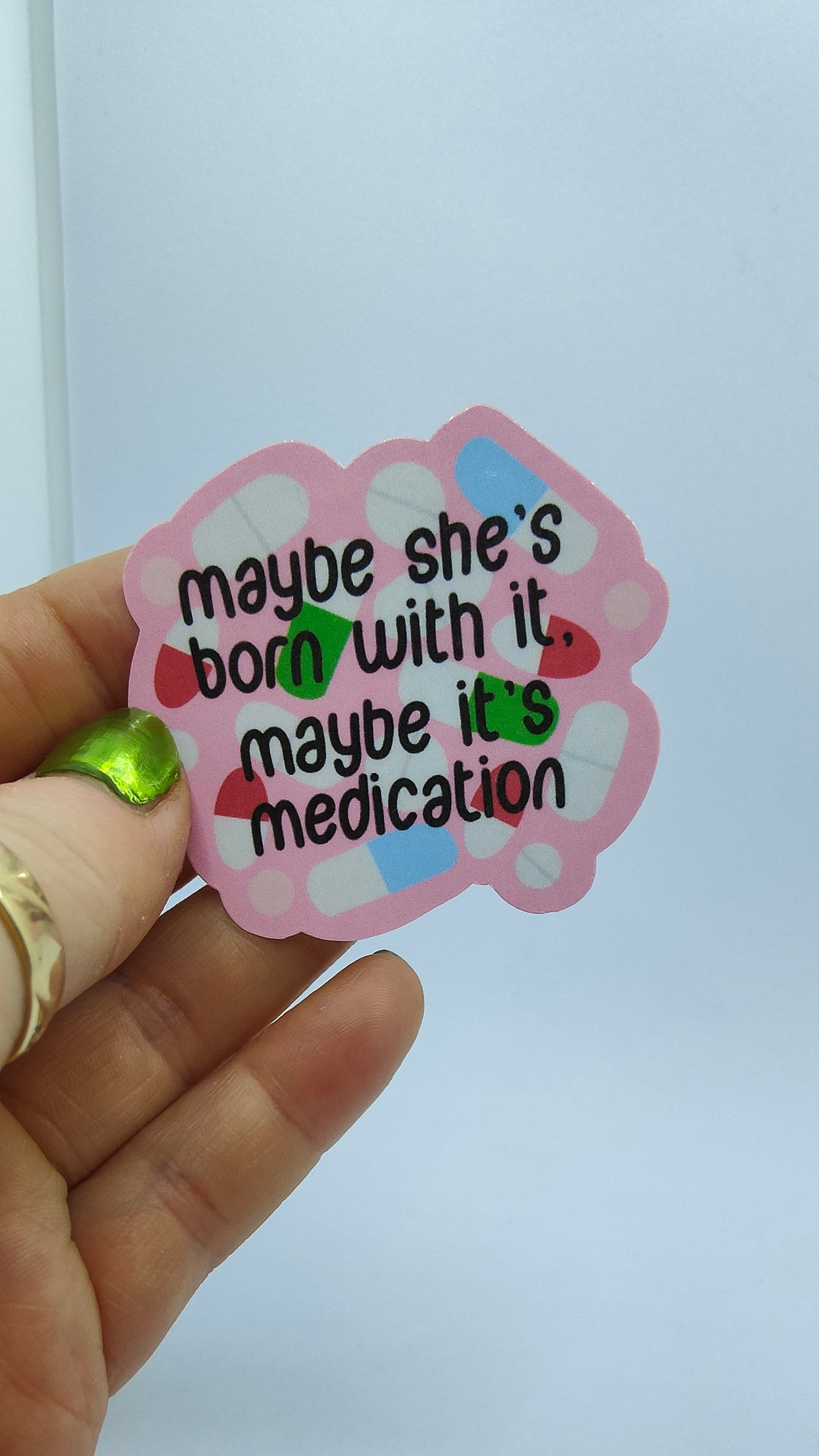 Dark Humour Stickers Medication Memes Mental Health Stickers Cute Pink ...