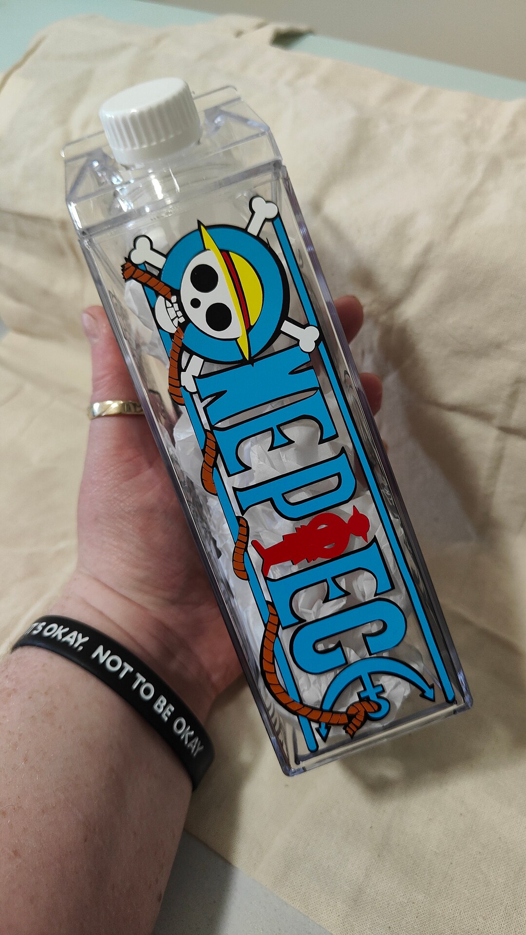 One Piece Custom Drink Bottle Milk Carton Vinyl Decorated Inspired One ...