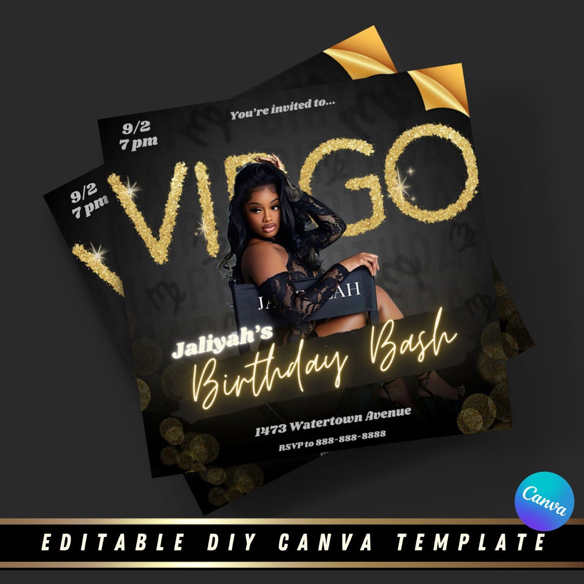 Virgo Birthday Bash Invitation | Virgo Season | Birthday Party ...