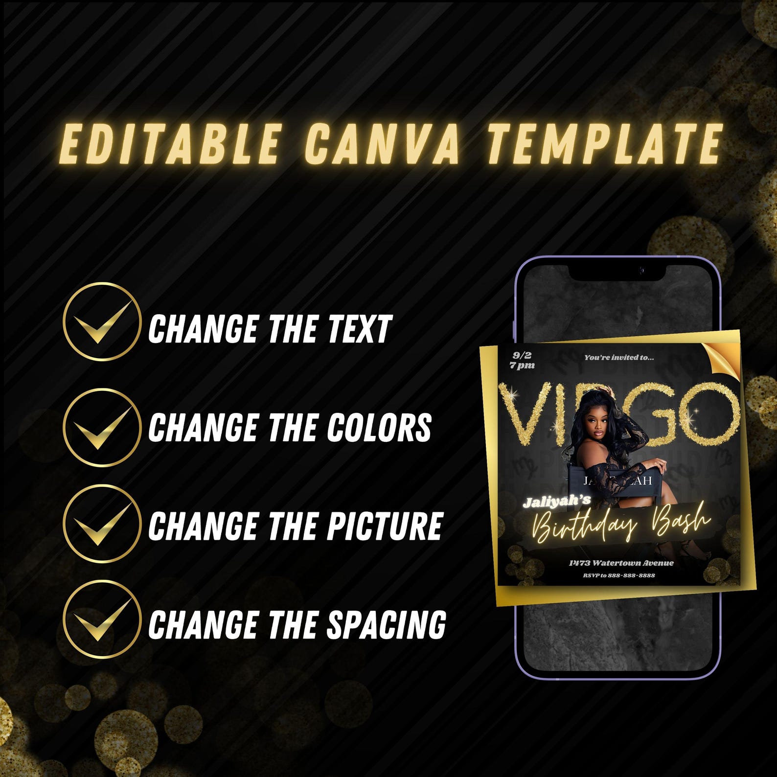 Virgo Birthday Bash Invitation | Virgo Season | Birthday Party ...