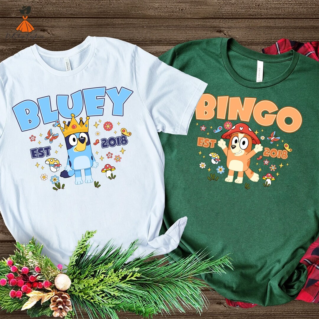 Bluey Shirts Bluey Matching Tees Bluey Tv Show Custom - Etsy