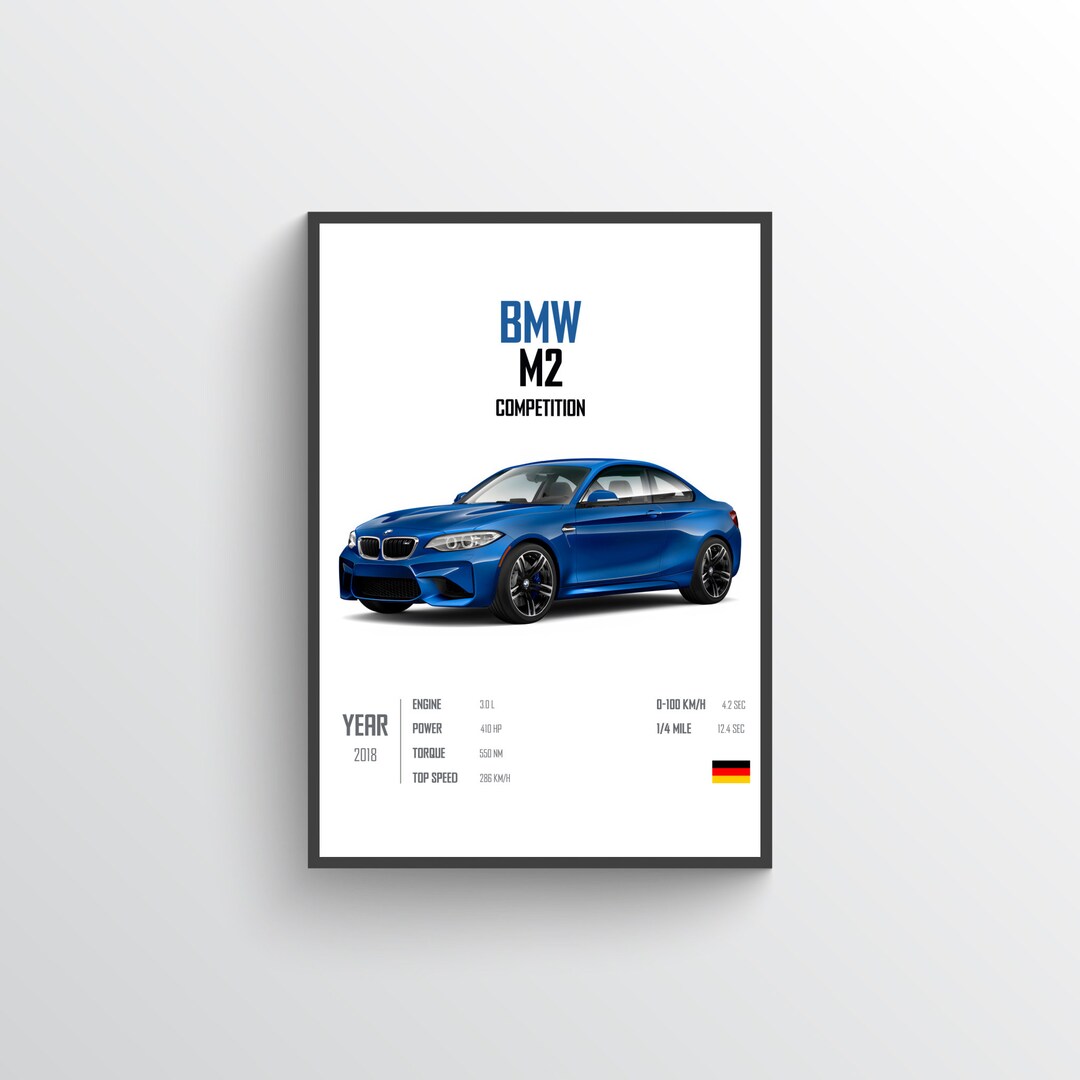 BMW M2 Competition Poster | Download | Super Car Posters | Super Car ...
