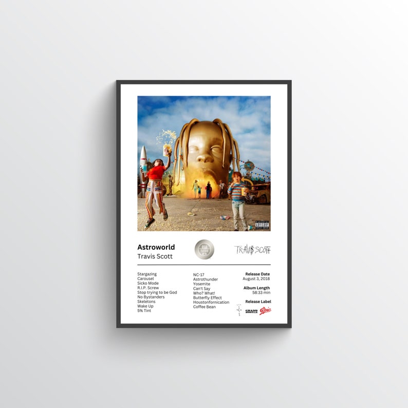 Travis Scott Astroworld Poster Download Album Posters Musicprint Rap ...
