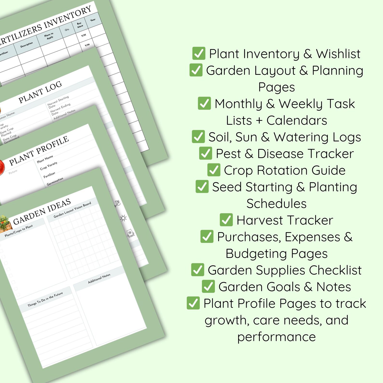 Garden Planner Printable | Plant Journal | Gardening Organizer | Seed ...