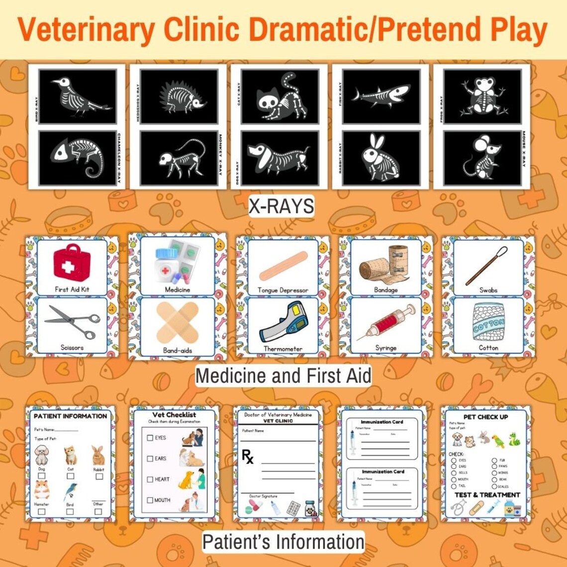 Pretend Veterinary Set Pretend Play Vet Vet Dramatic Play Pretend Play ...