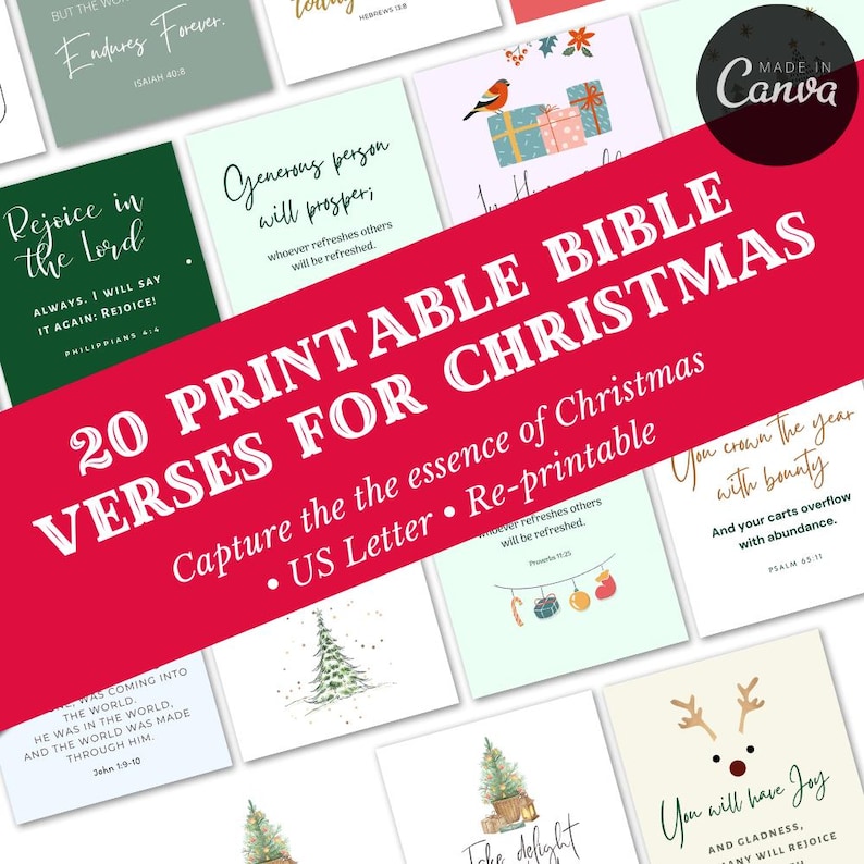 Christmas Bible Verses | Christmas Printable Verse | Christmas Greeting ...