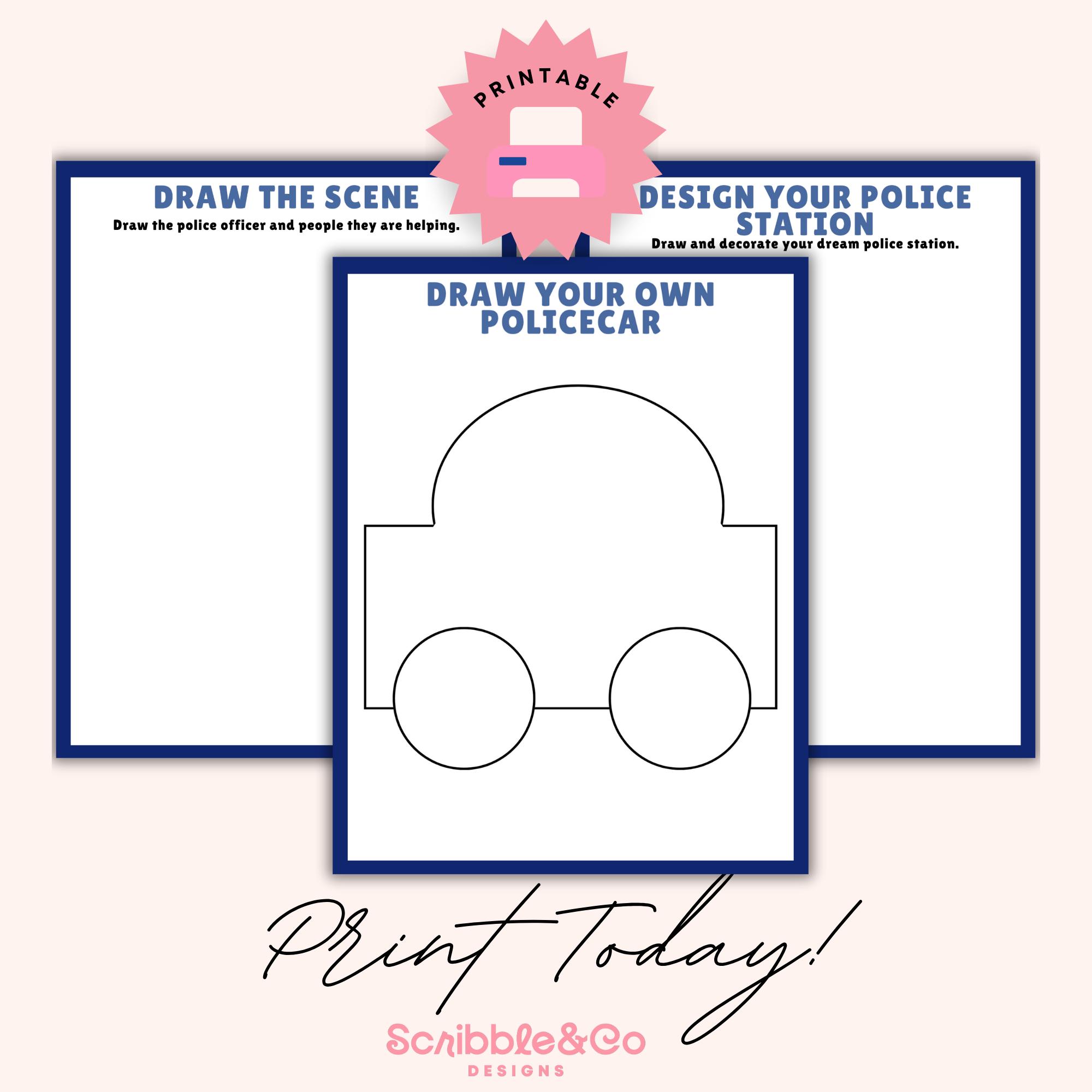Police Activity Pack: Printable Kids Puzzles With Mazes and Drawing - Etsy