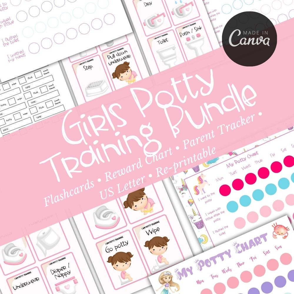 Potty Training Bundle | Girls Potty Training | Potty Training Trackers ...