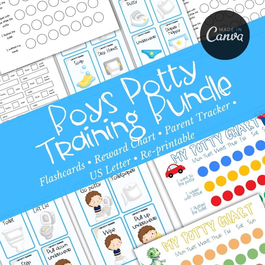 Potty Training Bundle | Boys Potty Training | Potty Training Trackers ...