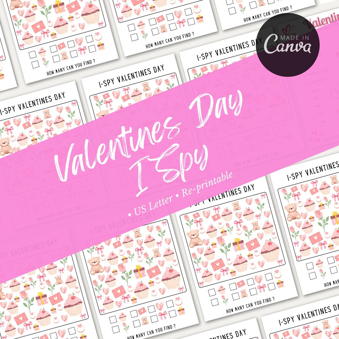 I Spy Game for Kids Valentine's Day I Spy Valentine's Day I Spy ...