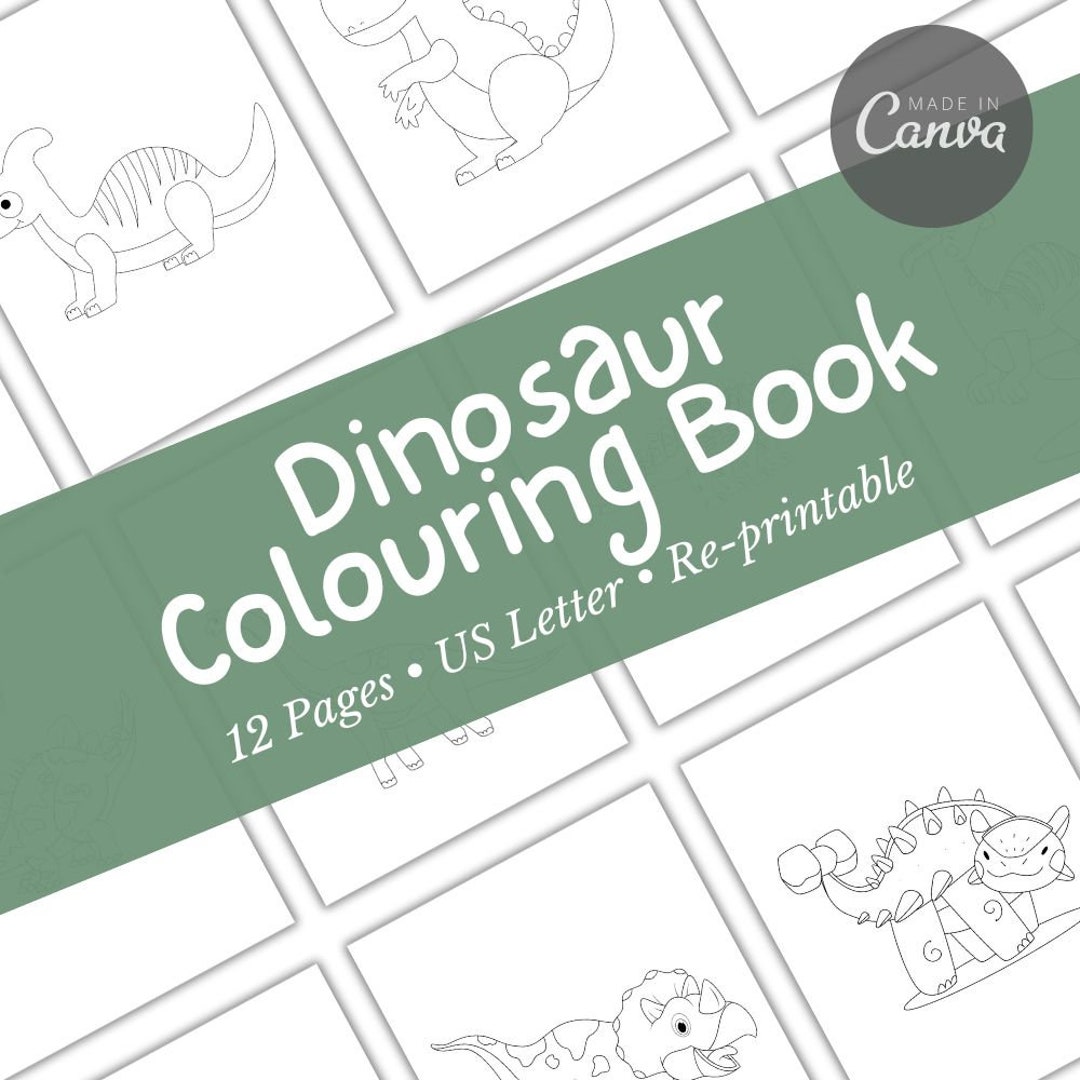Dinosaur Themes Colouring Book | Dinosaur Coloring Pages | Prehistoric ...