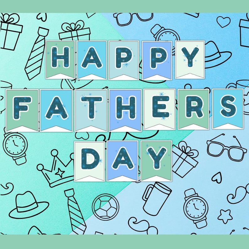 Fathers Day Banner | Gift for Dad | Fathers Day Decoration | Party ...