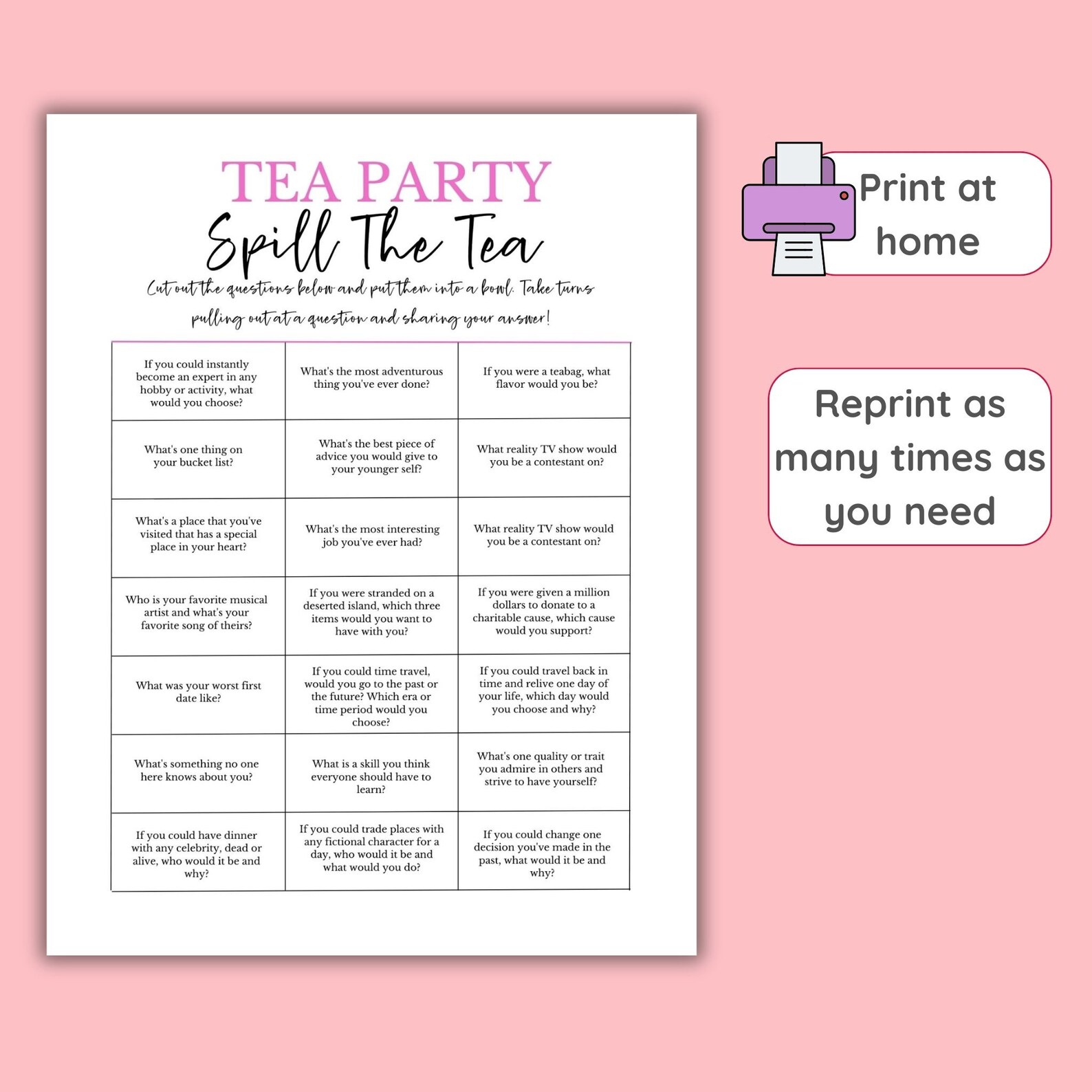 Afternoon Tea Games | Tea Party Games | Lunch Games Bundle | Garden Tea ...