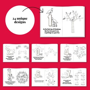 12 Days of Christmas | Printable Holiday Coloring Book | Christmas ...