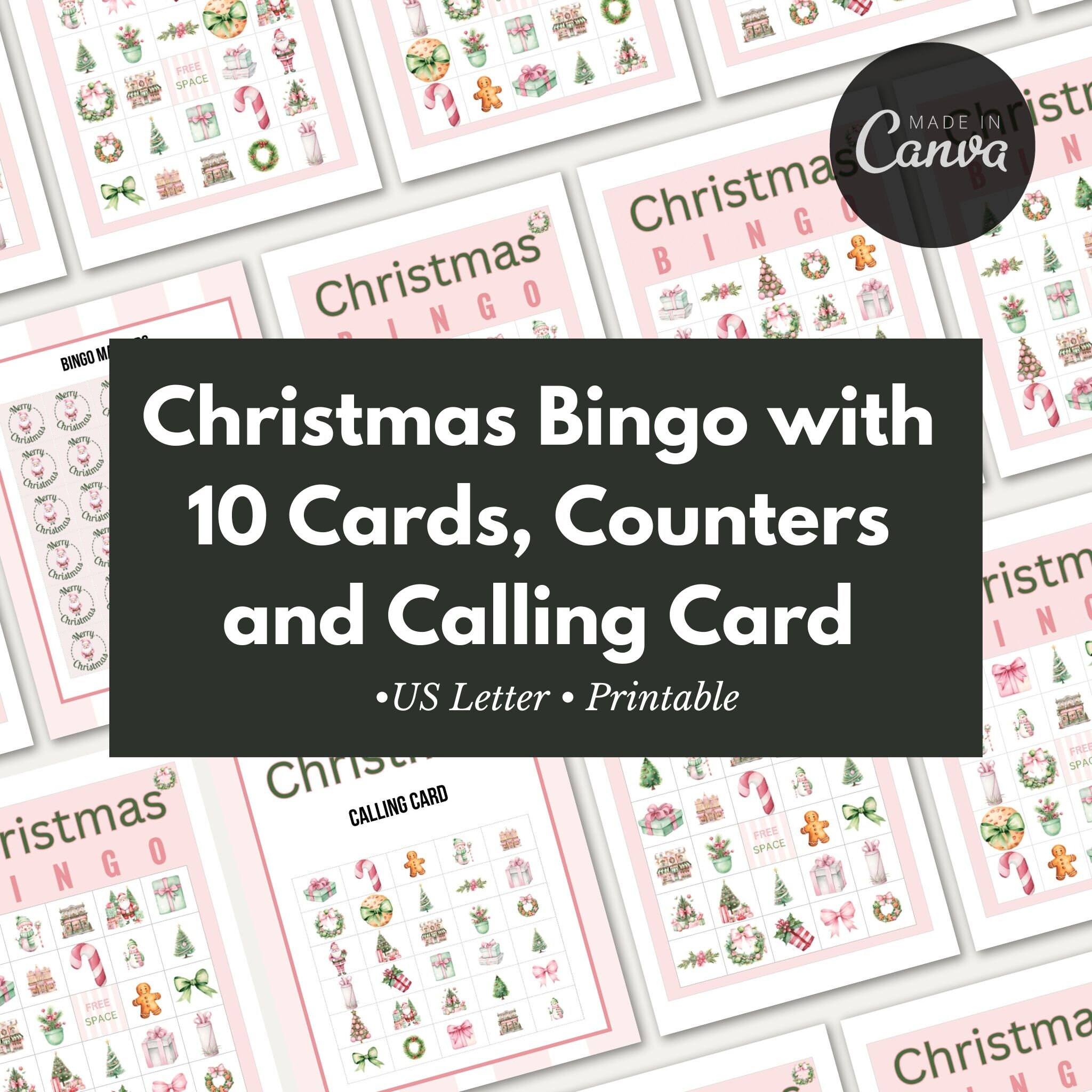 Christmas Bingo Christmas Printable Bingo Christmas Party Holiday Bingo ...