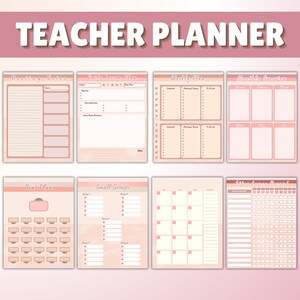 Pink Teacher Planner - Lesson Plans and Classroom Organizer - Etsy