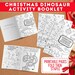 Dinosaur Christmas Activity Booklet - Coloring, Mazes, and Holiday ...