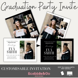 Graduation Party Invite Graduation Invitation School Leavers Party ...