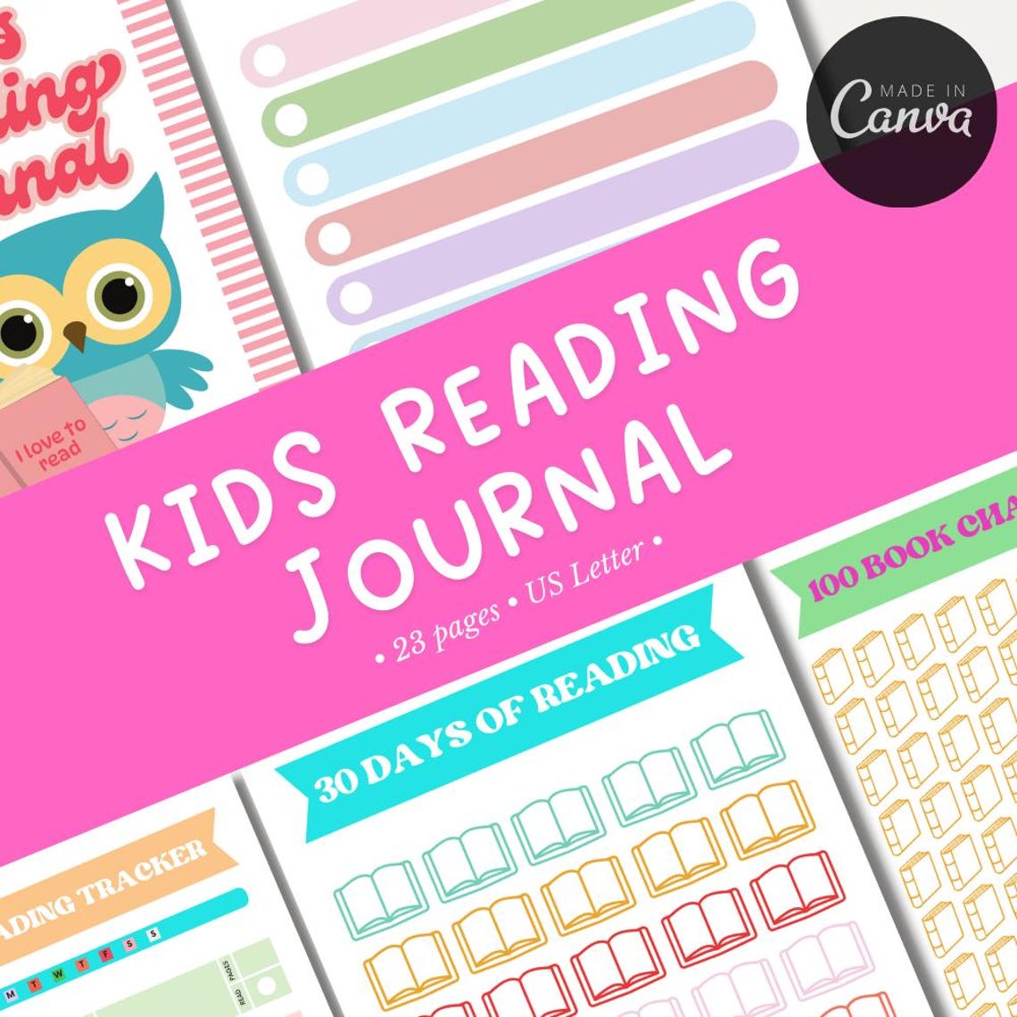 Kids Reading Journal | Reading Log for Kids | Printable Book Tracker ...