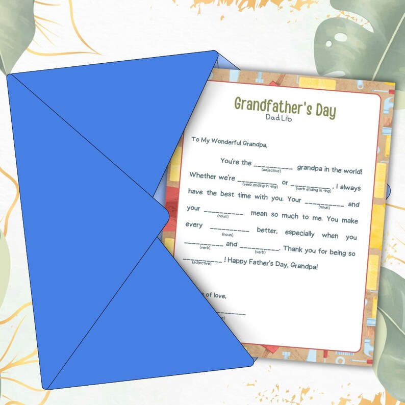 Father's Day Mad Libs | Printable Mad Libs | Father's Day Family ...