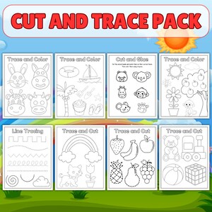 Cut & Trace Activity Pack | Homeschool Kindergarten | Trace and Craft ...