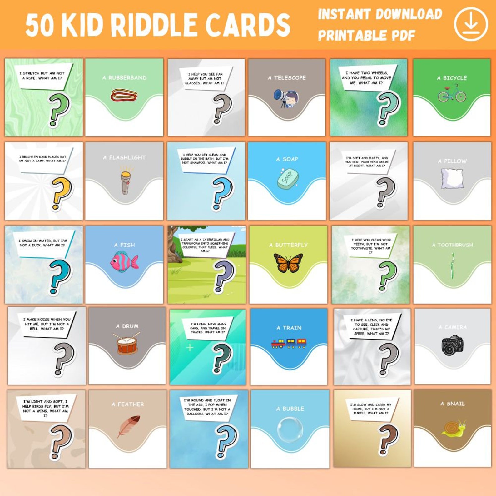 50 Riddles for Kids | Kids Riddles | Printable Lunch Box Notes ...
