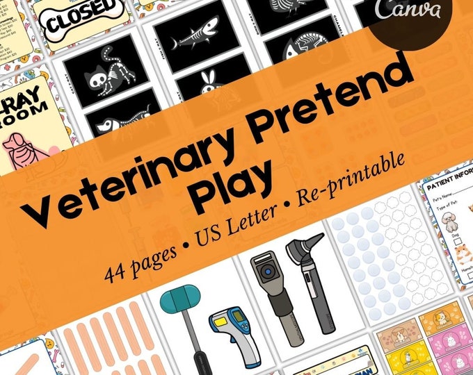 Pretend Veterinary Set Pretend Play Vet Vet Dramatic Play Pretend Play ...