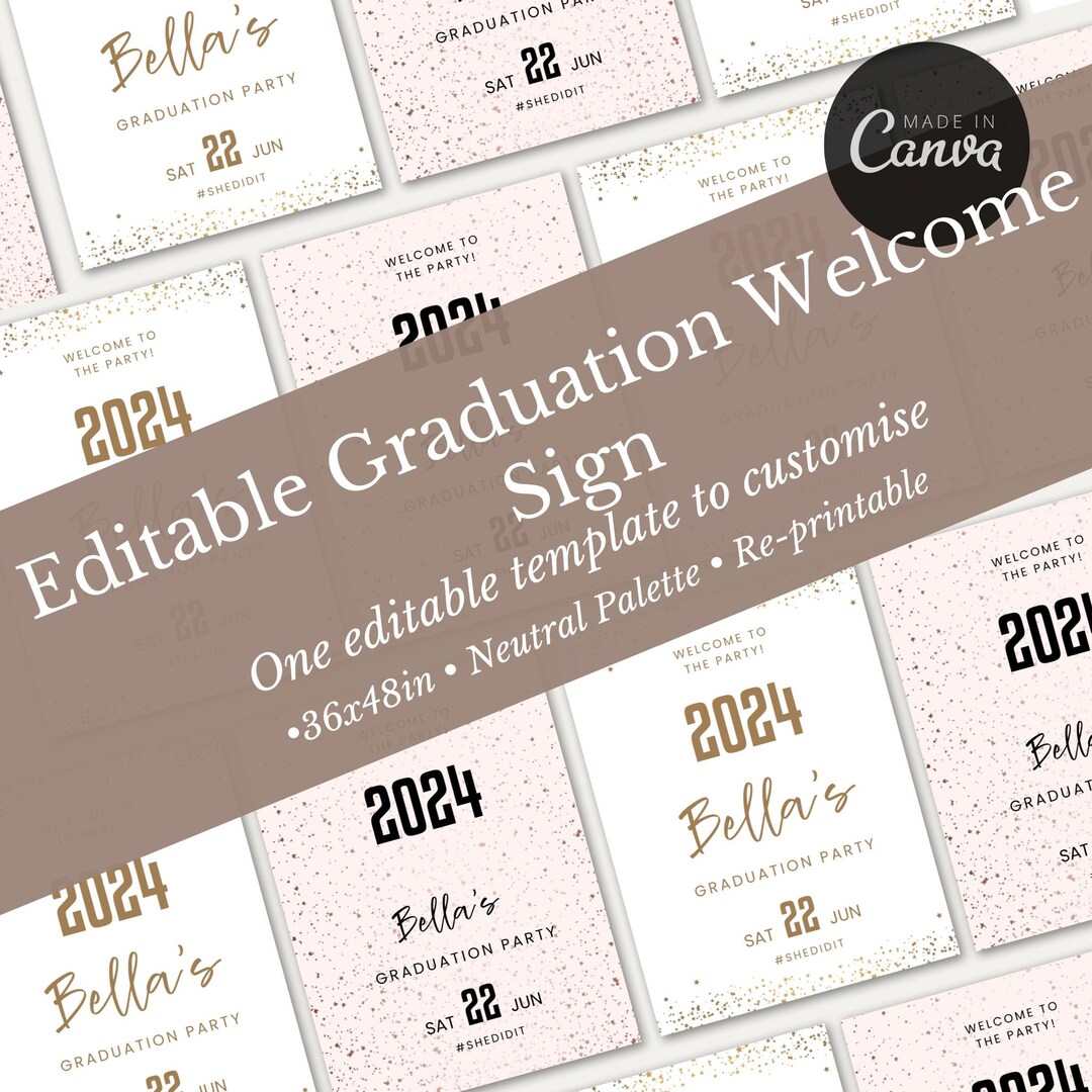 Graduation Party Welcome Sign | Graduation Welcome | School Leavers ...