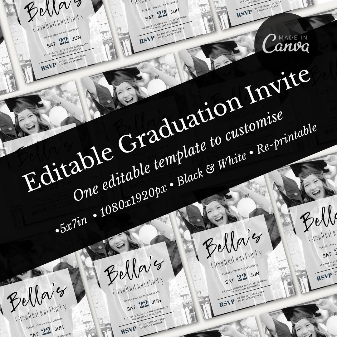Graduation Party Invite | Graduation Invitation | School Leavers Party ...