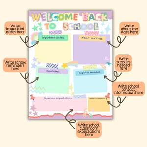 Back to School Newsletter Template | First Day of School Teacher Note ...