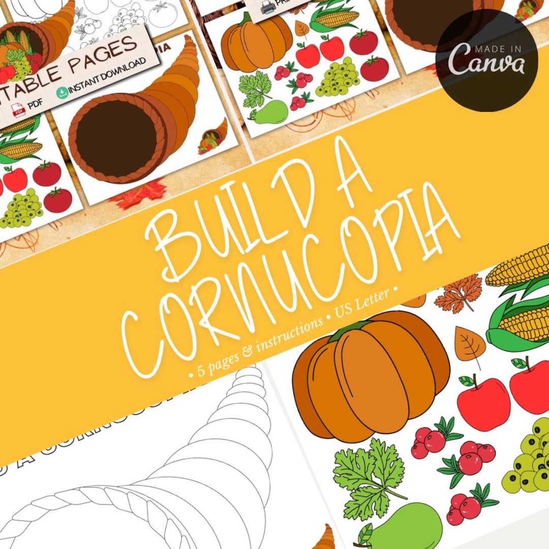Build A Cornucopia | Build a Cornucopia Craft Activity for Kids ...