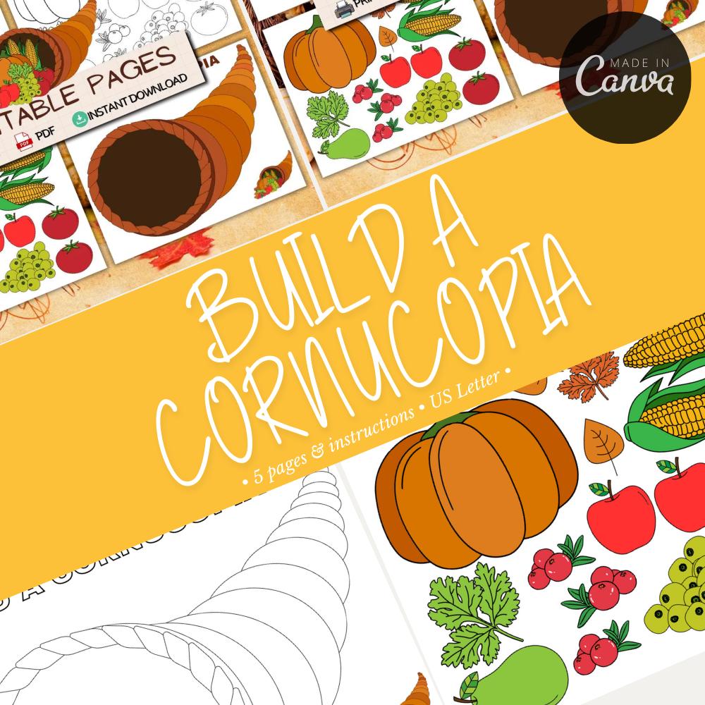 Build A Cornucopia | Build a Cornucopia Craft Activity for Kids ...