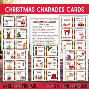 New Christmas Charades | Christmas Party Games | Holiday Charades | Act ...
