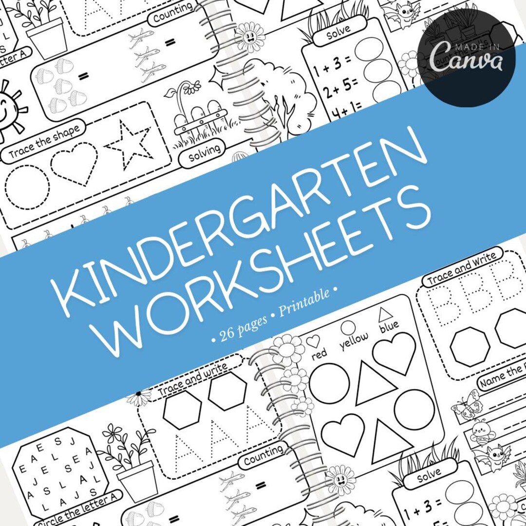 Kindergarten Morning Workbook: Fun Learning Activities for Kids - Etsy