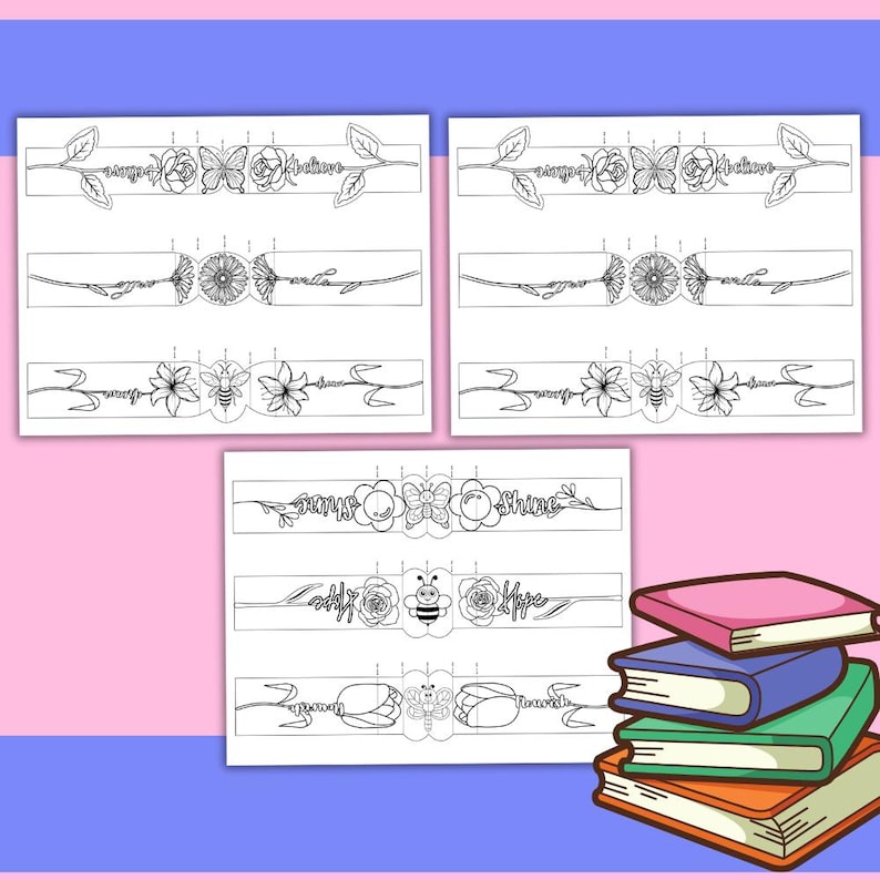 3D Kids Bookmarks - DIY Printable Summer Reading Crafts - Etsy