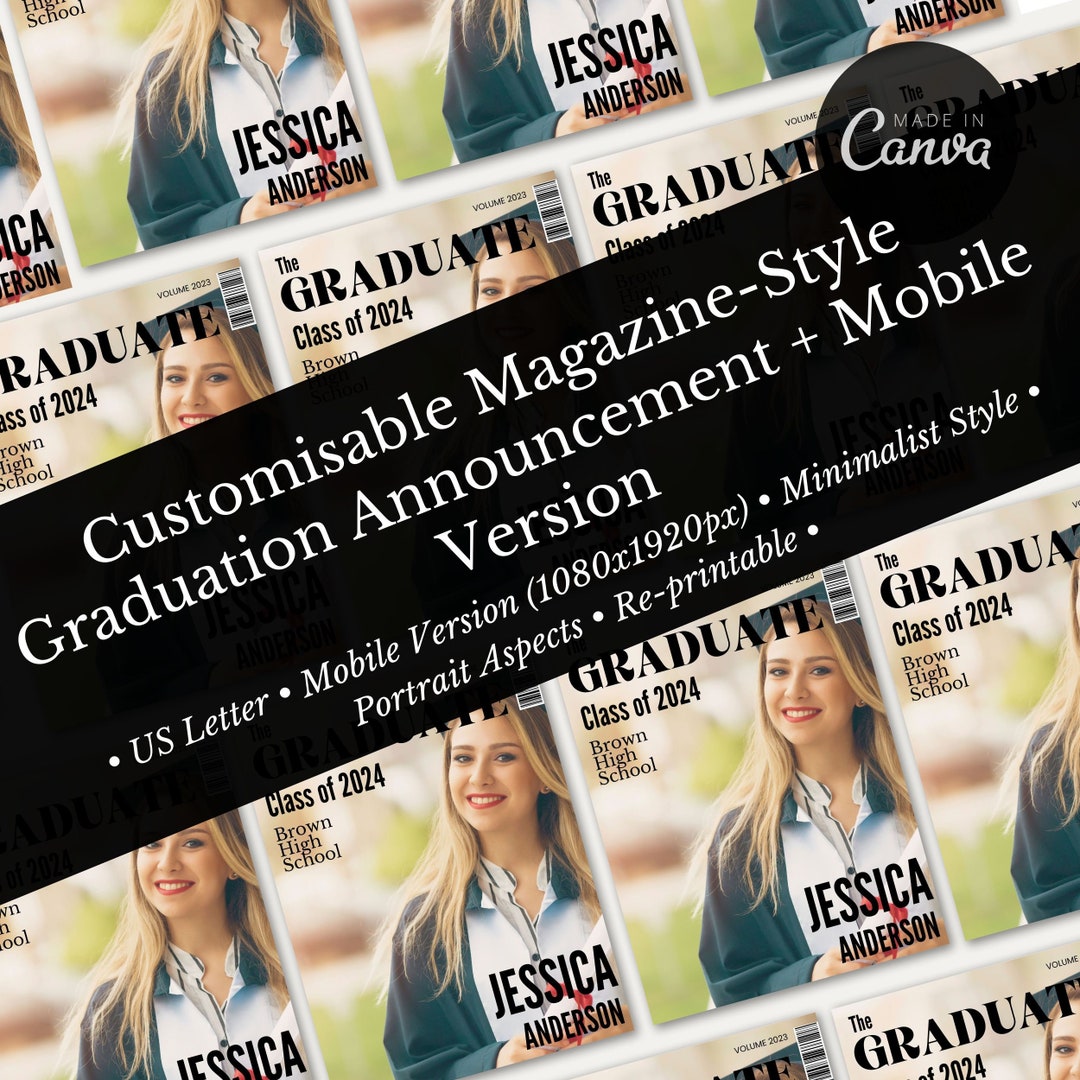 Graduation Announcement | Magazine Style Graduation Announcement ...