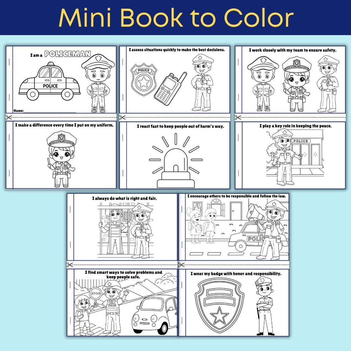 Police Activity Pack: Printable Kids Puzzles With Mazes and Drawing - Etsy