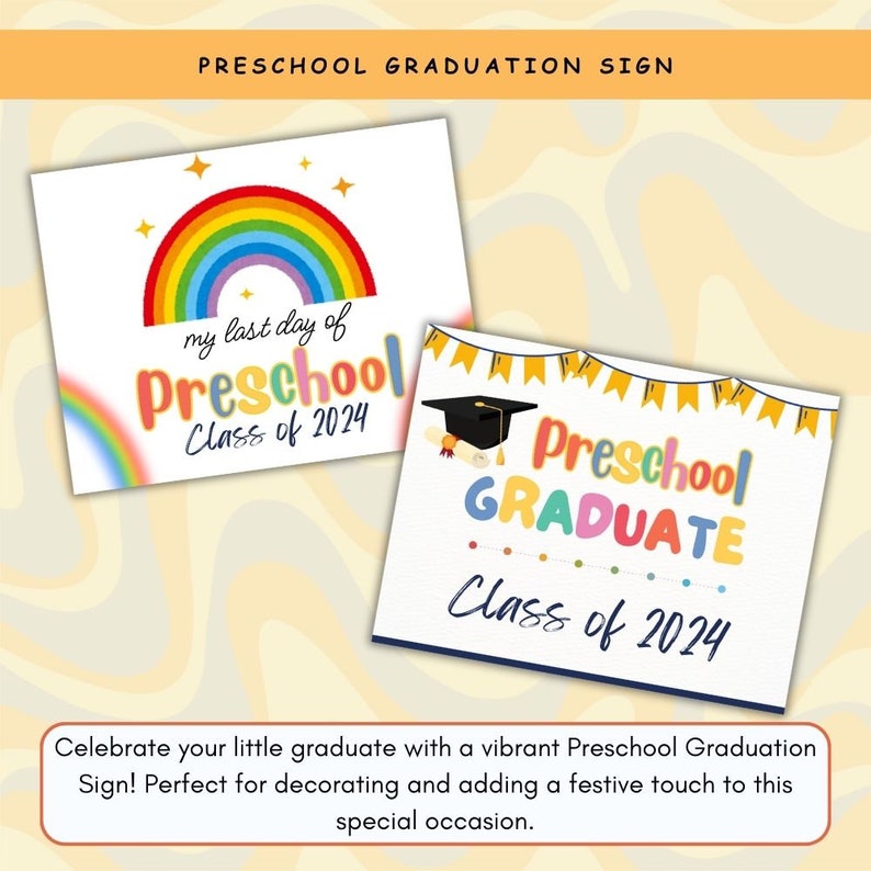 Preschool Graduation Kit - Printable Certificate, Invitations, and ...