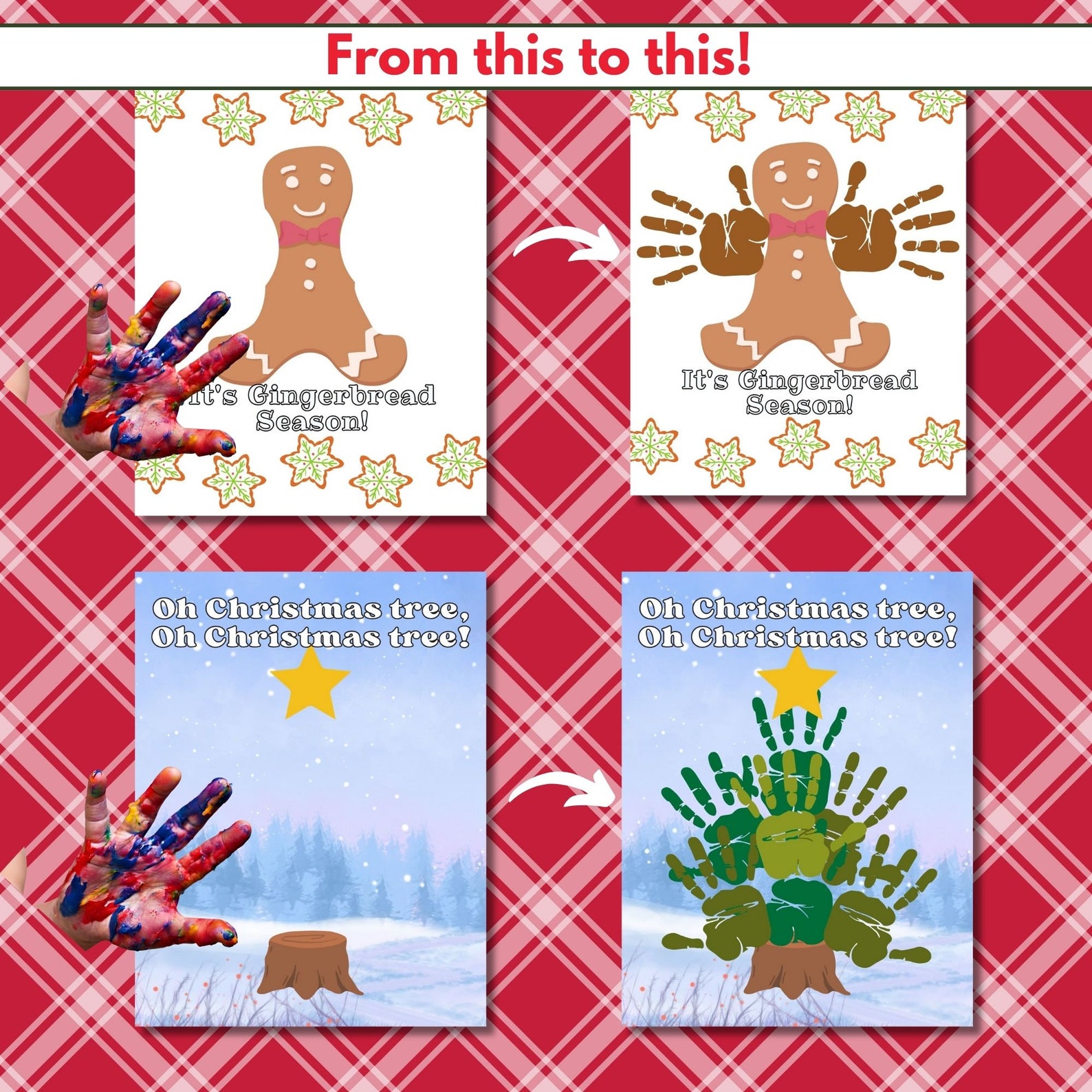 Holiday Handprint Craft Kids Handprint Art Christmas Handprint Craft ...