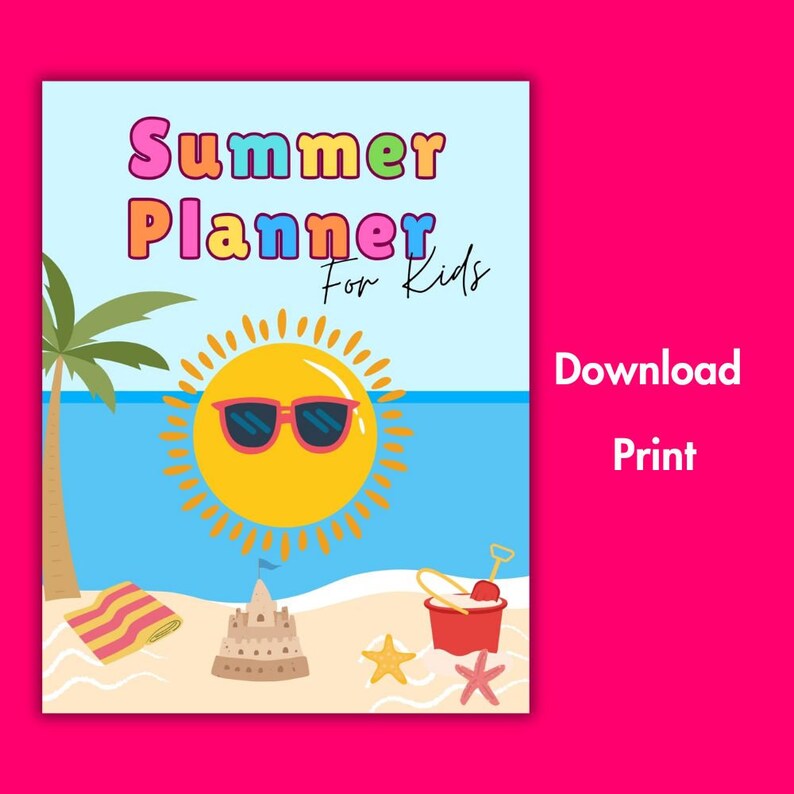 Kids Summer Planner | Kids Summer Schedule | Chore Chart | Summer Kids ...