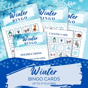 Winter Bingo Game | Printable Winter Bingo | Winter Wonderland Bingo ...
