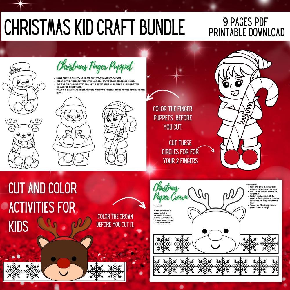 Christmas Activity Pack | Printable Pdf | Christmas Printable ...