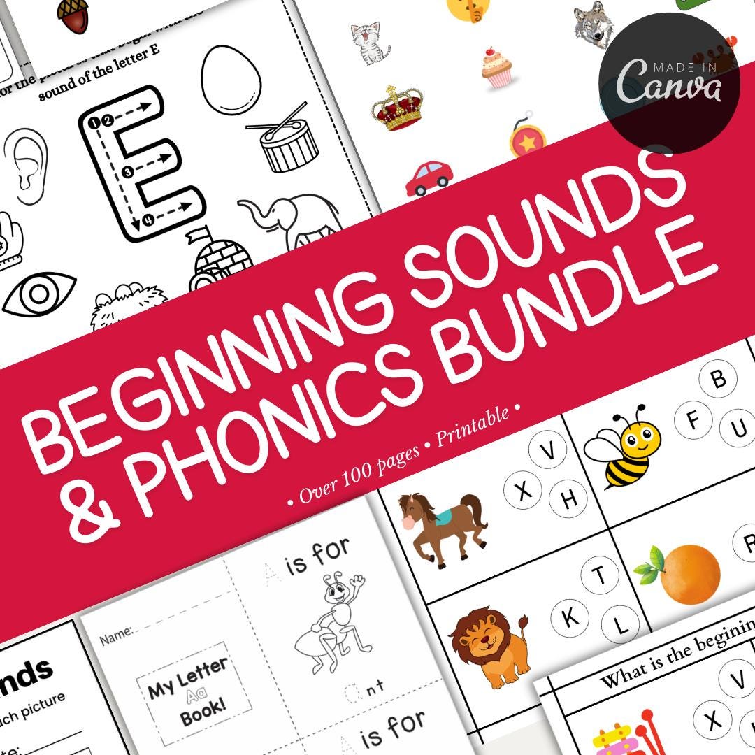 Beginning Sounds Bundle | Phonics Worksheets | Learning Activities ...