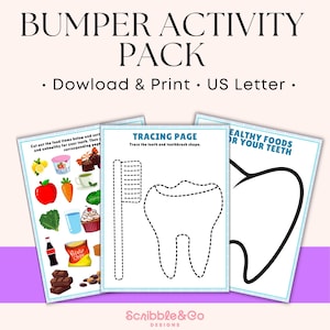 Dentist Activity Pack: 29 Printable Pages With Fun Tooth Care Games - Etsy