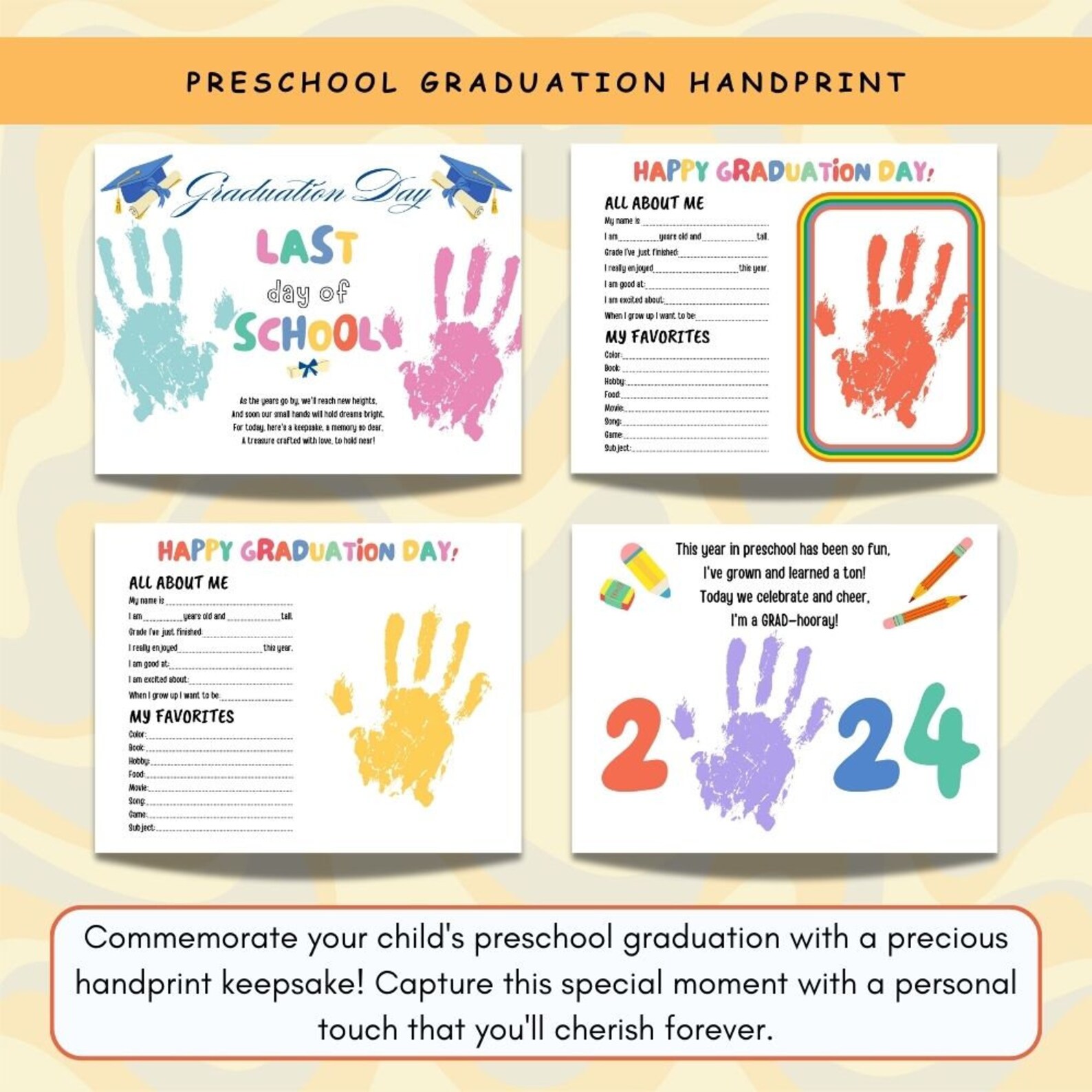 Preschool Graduation Kit - Printable Certificate, Invitations, and ...