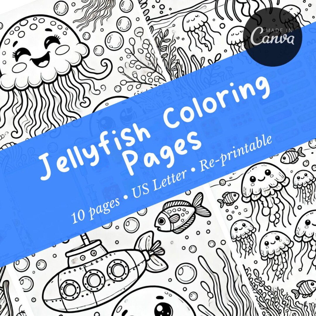 Jellyfish Coloring Pages | Under the Sea | Mermaid Coloring Page ...
