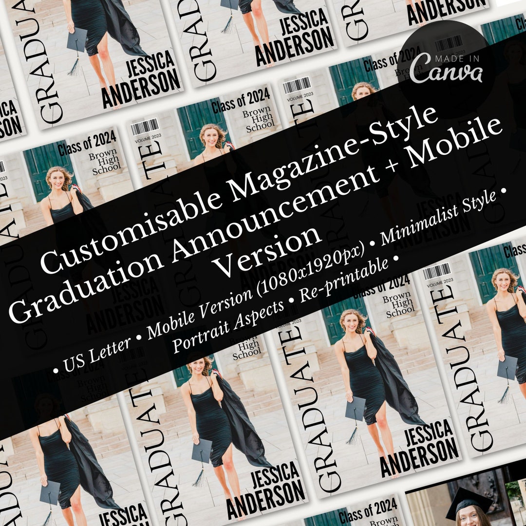 Graduation Announcement | Magazine Style Graduation Announcement ...